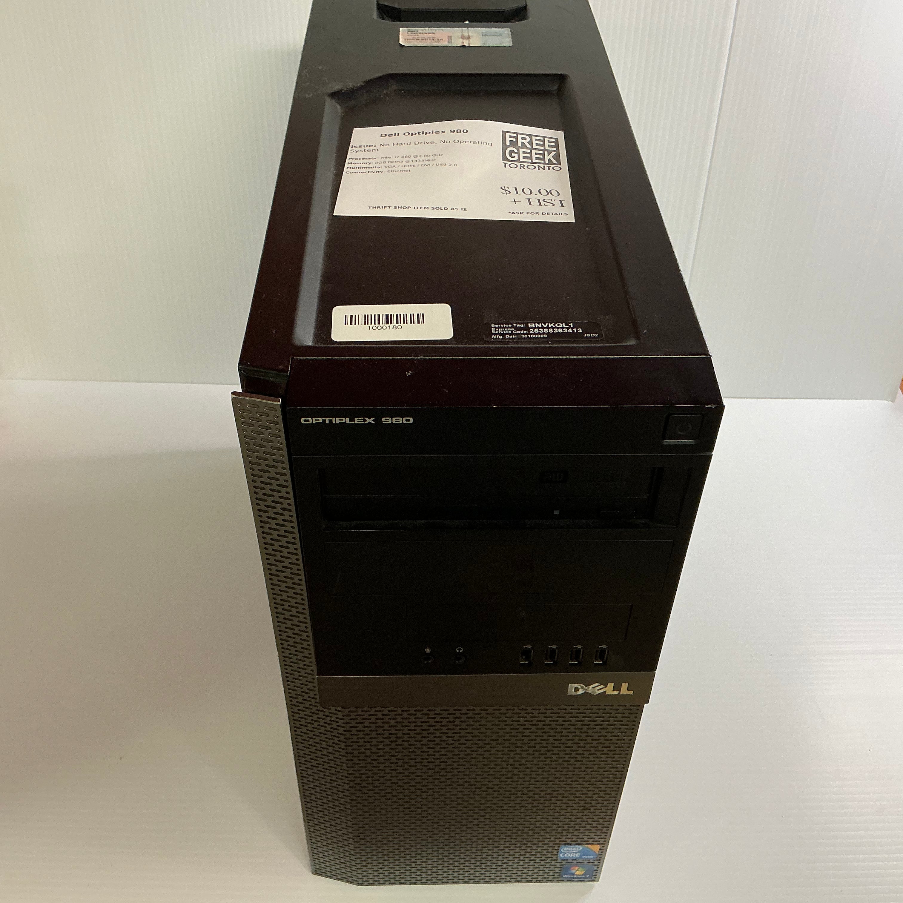 Dell Optiplex 980 [BAREBONES] – Free Geek Toronto